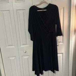 Perceptions | Dresses | Nwt Navy Faux Wrap Dress | Poshmark